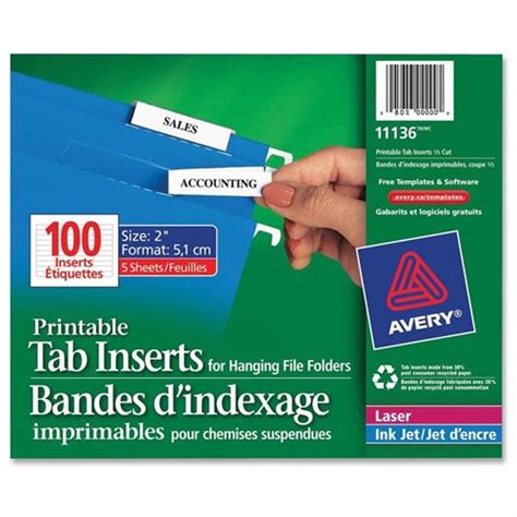 Avery Worksaver Tab Inserts Print On 5 Tab[s] Set Beach Audio
