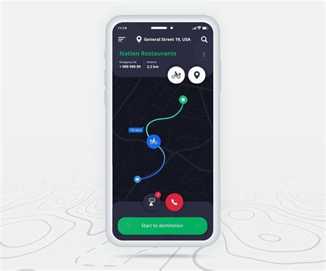 Map Gps Navigation Ux Ui Concept Smartphone Map Application