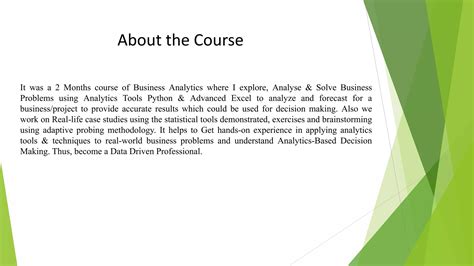 Certified Python Business Analyst Ppt