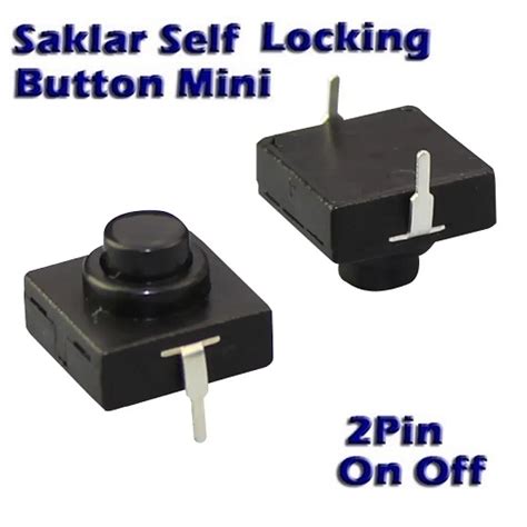 Jual Saklar Tombol Push On Off 2 Pin Senter Switch Self Locking On Off 2 Kaki Persegi Kotak Mini
