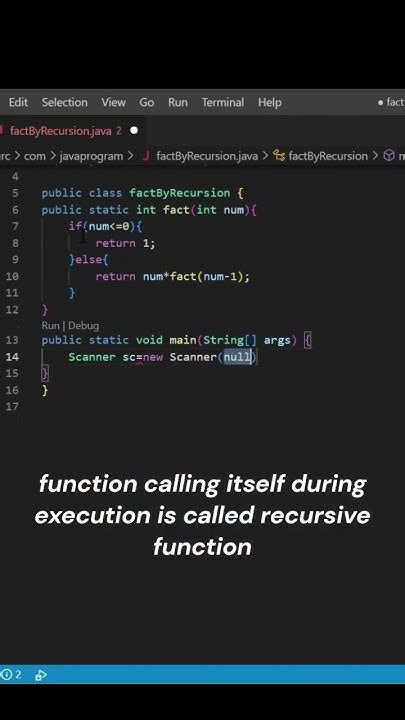 Factorial Recursion Javaprograming Shorts Short Shortscomedy