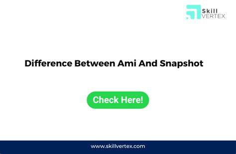 Difference Between Ami And Snapshot