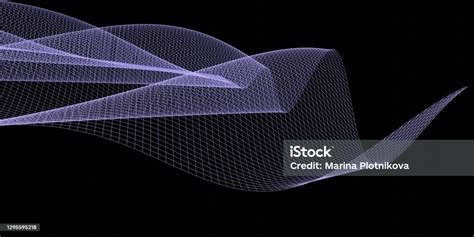 추상 3d 메시 웨이브 배경입니다 미래 지향적 인 기술 스타일 비즈니스 프리젠 테이션을위한 우아한 배경 0명에 대한 스톡 사진 및 기타 이미지 Istock