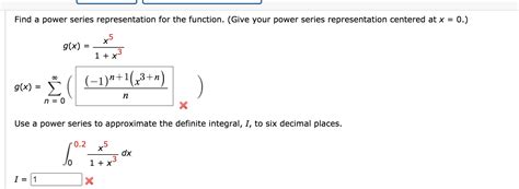 Solved Find A Power Series Representation For The Function