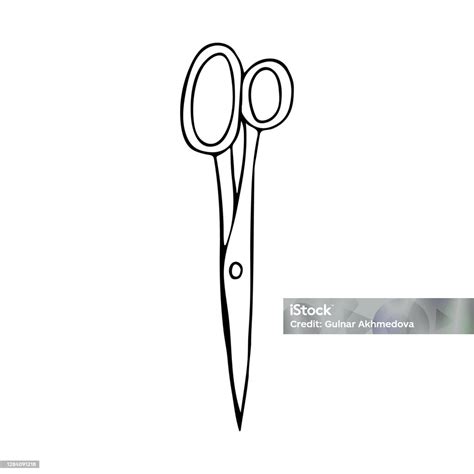 벡터에 낙서 바느질 가위 아이콘 벡터에서 손으로 그린 바느질 가위 아이콘 벡터의 가위 낙서 그림입니다 바느질하기에 대한 스톡 벡터 아트 및 기타 이미지 Istock