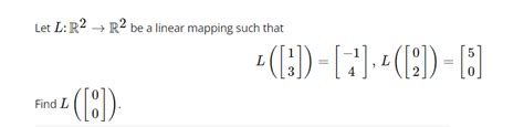 solved let l r2→r2 ﻿be a linear mapping such