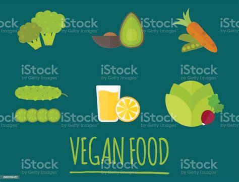 채식주의 음식 자연 레스토랑 과일 채식 건강 다이어트 야채 벡터 일러스트 레이 션 건강한 생활방식에 대한 스톡 벡터 아트 및