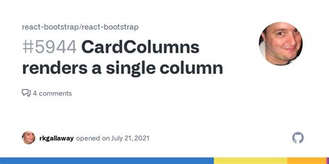 Cardcolumns Renders A Single Column · Issue 5944 · React Bootstrap