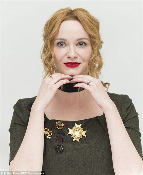 Christina Hendricks Rocks Trendy Choker With Curly Updo At Bad Santa Press Event Daily Mail