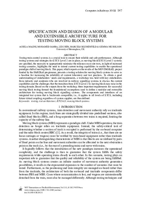 Pdf Specification And Design Of A Modular And Extensible Architecture