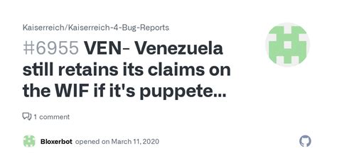 VEN Venezuela Still Retains Its Claims On The WIF If It S Puppeted By