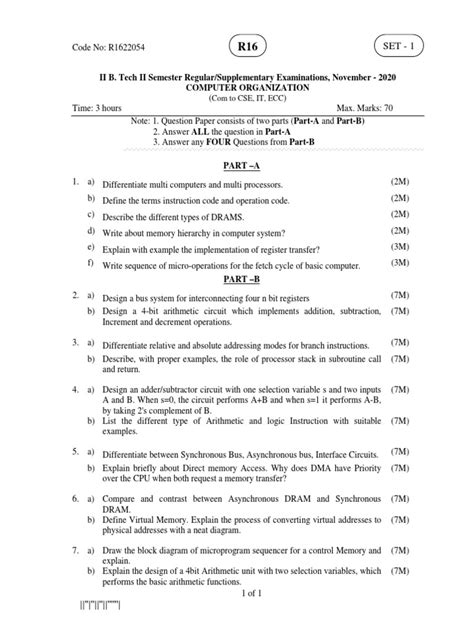 Computer Organization Nov 2020 Pdf Central Processing Unit Integrated Circuit