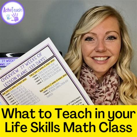Special Education Math Scope And Sequence What To Teach In Life Skills Math Sped