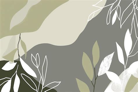 Premium Photo A Green And Gray Pattern With Leaves And Branches