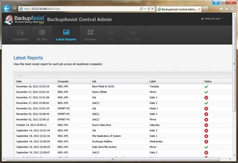 Backupassist V7 Beta Preview 2 Central Administration Zen Software