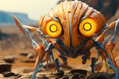 Cool Wallpapers Of Robotic Bug With Yellow Eyes Terrawalls
