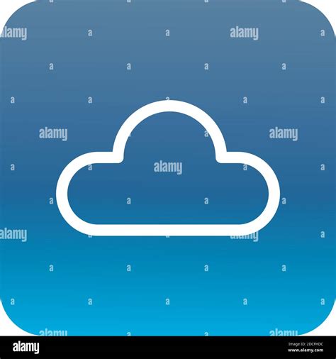 Cloud Computing Block Gradient Style Icon Vector Illustration Design
