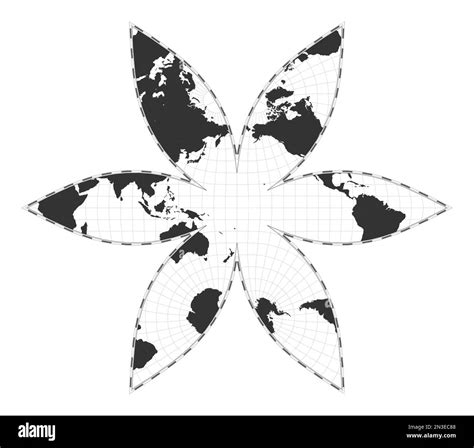 Vector World Map The U S Centric Gingery World Projection Plain Geographical Map With