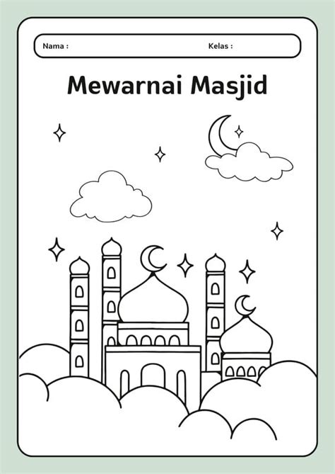 Gratis Contoh Lembar Kerja Mewarnai Keren Canva