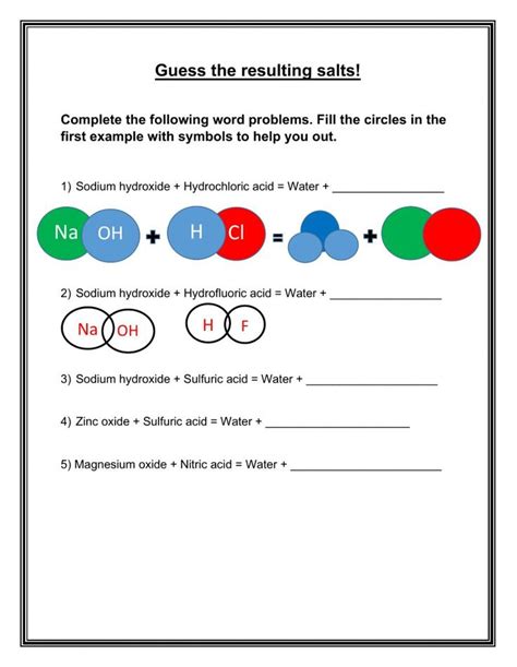 Naming Salts Worksheet In Word Problems States Of Matter Worksheet Matter Worksheets