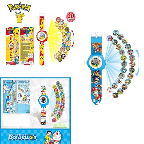 포켓몬 애니메이션 3d 프로젝션 시계 팝 만화 어린이 디지털 시계 박스 포함 어린이 장난감 피카츄 생일 선물 20 개 이미지 포함 Aliexpress