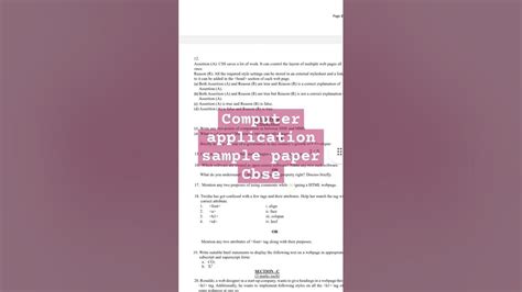 Shorts Cbse Class 10 Computer Application Code 165 Cbse Sample Paper Solution 2023 24 Class