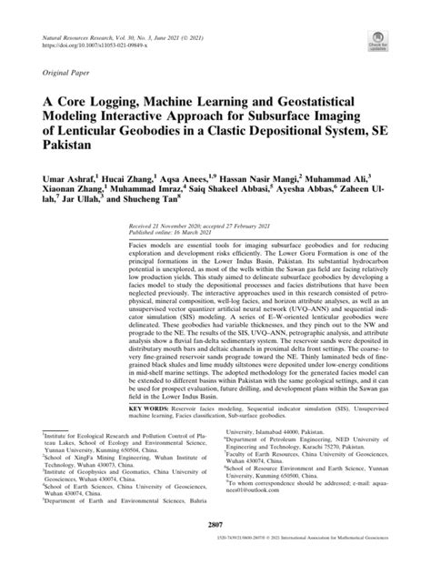 2021 A Core Logging Machine Learning And Geostatistical Modeling Interactive Approach For