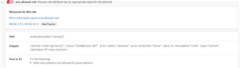 Bug Datepicker Accessibility Issue Aria Allowed Role · Issue 27781