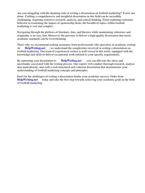 Football Marketing Dissertation Pdf Marketing Sales