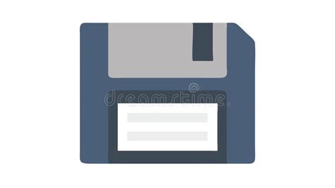 Gray Floppy Disk Icon For Old Data Or Save Functionality Vector Design Generative Ai Stock