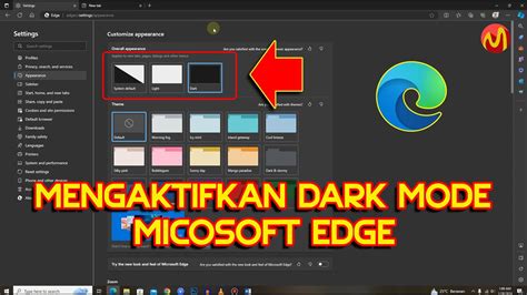 Cara Mengaktifkan Dark Mode Di Microsoft Edge Youtube