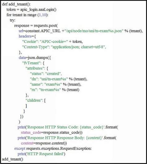 assuming a new aci instance what is the result when this script is run