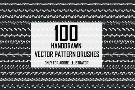 100 Vector Pattern Brushes 406190