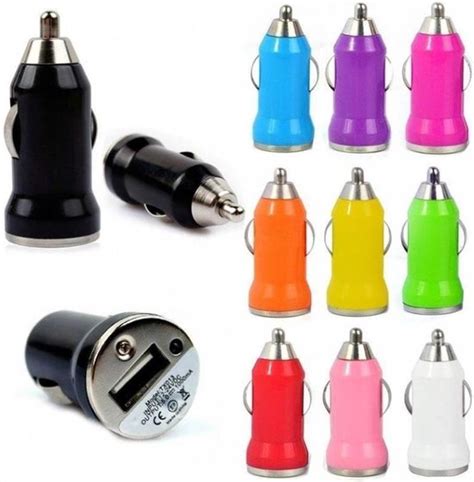 Auto Lader Adapter USB 1A Rood Bol