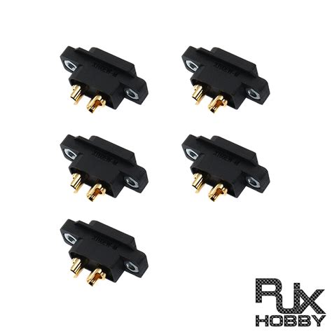 RJX Pcs Amass Black XT EW Large Current Flame Retardant Power Connector Gold Plated Male Plug