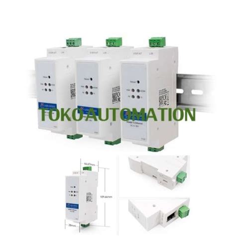 Promo Din Rail Rs485 To Ethernet Converter Rs485 To Rj45 Modbus Tcp Rtu Pw13 Diskon 9 Di Seller