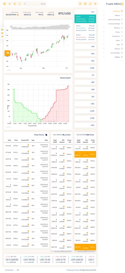crypto light rtl ico dashboard template with crypto ui kit