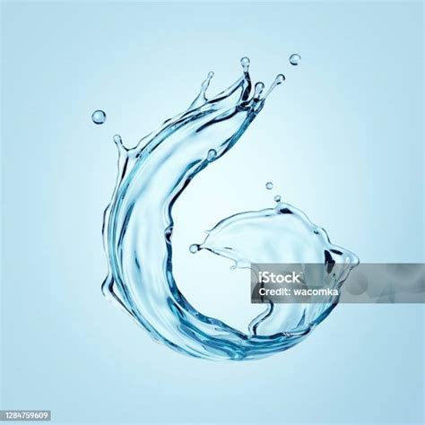 파란색 배경에 격리 된 3d 렌더링 물 스플래시 반투명 액체 튀는 웨이브 클립 아트 물에 대한 스톡 사진 및 기타 이미지 물 공중 부양 물이 튀는 Istock