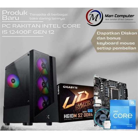 Jual Paket Cpu Pc Gaming Intel Core I5 12400f Lga 1700 Gen 12 Di Seller Mancomp Id Babakan