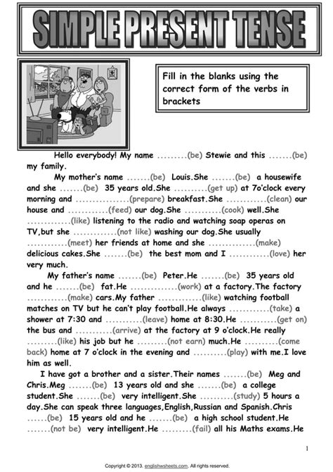 Simple Present Exercises Pdf Simple Present Exercises Pdf