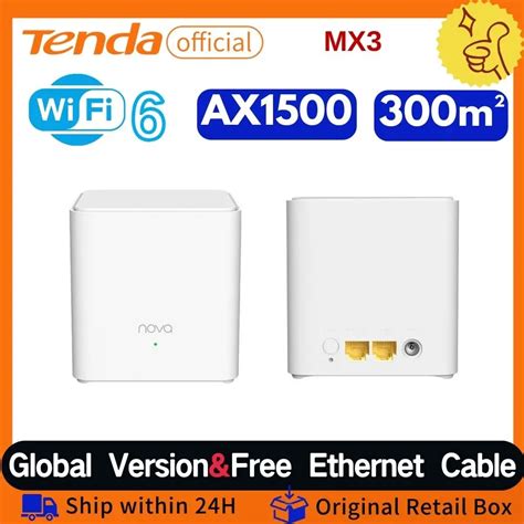 듀얼 밴드 와이파이 신호 증폭기 Tenda 메시 라우터 Mx3 와이파이 6 기가비트 Ax1500 24ghz와 5ghz 지원 핸드폰닷컴