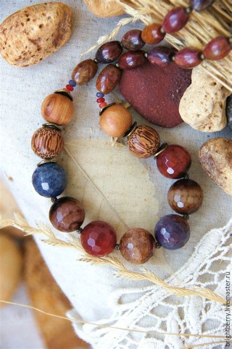 Купить Колье бусы ВЕЧЕР агат природный и яшма натуральная натуральные камни из натуральных