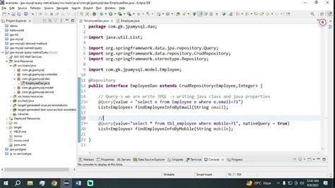 Ep 8 Spring Boot Jpa Query And Native Query Example Youtube
