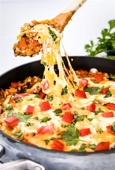 One Pot Mexican Rice Casserole Domestically Blissful