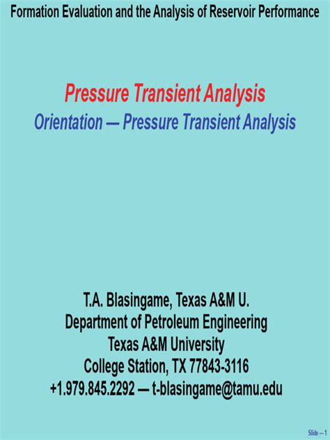 Ptapressure Transient Analysis Pdf
