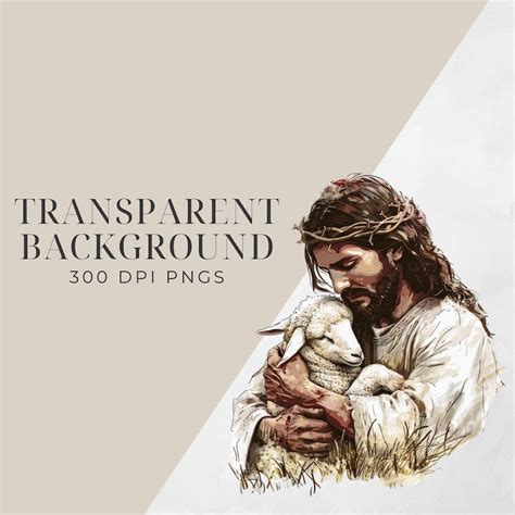 Jesus And Lamb Clipart Jesus With Lamb Clipart Bible Character Clipart