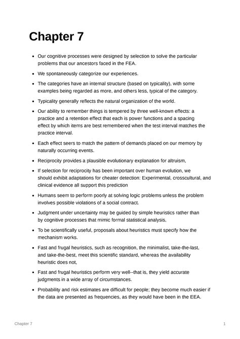 Chapter 7 Summary Chapter 7 1 Chapter 7 Our Cognitive Processes Were