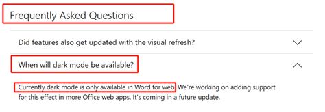 Online Excel Doesnt Have The Dark Mode Option Microsoft Qanda