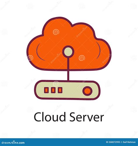 Cloud Server Fill Outline Icon Design Illustration Data Symbol On