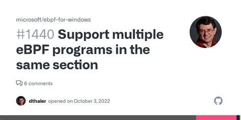 Support Multiple Ebpf Programs In The Same Section · Issue 1440 · Microsoftebpf For Windows